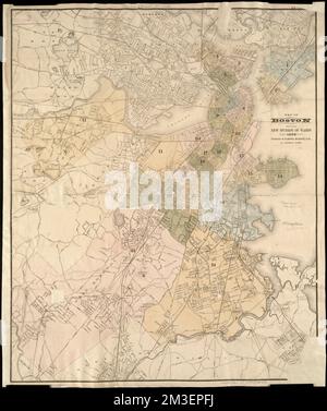 [Map of Boston, showing the new wards] , Boston Mass., Administrative ...