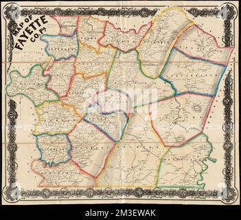 Map of Fayette Co. Pa Stock Photo - Alamy