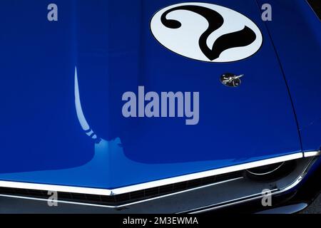 blue sport race car on speed track - motion blur Stock Photo - Alamy