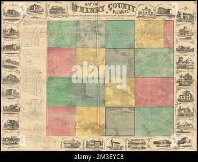 Map of McHenry County, Illinois Stock Photo - Alamy