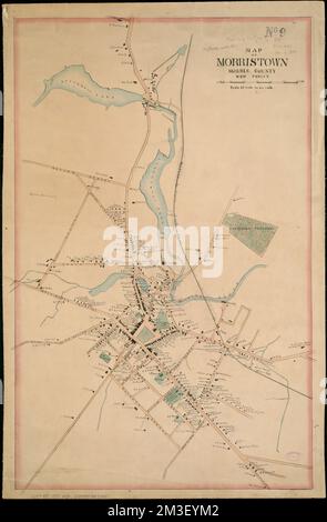 Map of Morris County, New Jersey - from original surveys Stock Photo ...