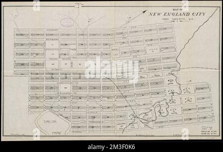 Map of New England City, Dade County, Ga. 1890 by Williams, R. M., C.E ...