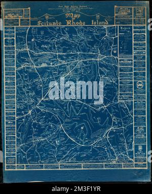 Map of Scituate Rhode Island. Pictorial map with illustrations and ...