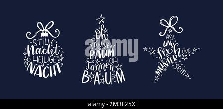 Lovely hand written Christmas design in German language, various ...