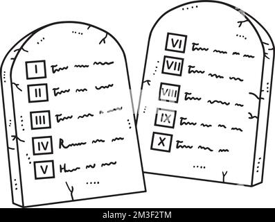 Christian Ten Commandments Tablets Isolated Stock Vector Image & Art ...