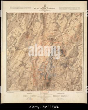 Map of the battlefield of Gettysburg, July 1st, 2nd, 3rd, 1863 : Third ...