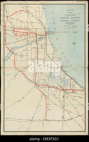 Map of the Chicago Terminal Transfer Railroad Company and connecting ...