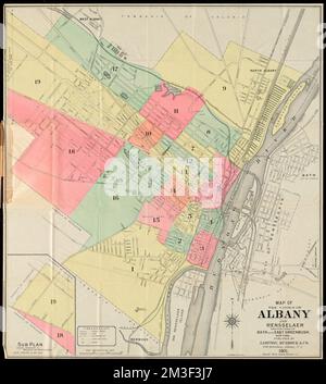 Map of the cities of Albany and Rensselaer, New York , Albany N.Y ...