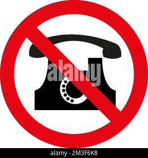 Panneau Interdiction de téléphoner Stock Photo - Alamy