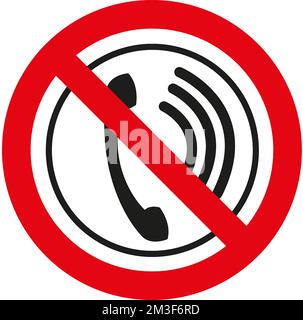 Panneau Interdiction de téléphoner Stock Photo - Alamy