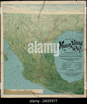 Map of the Mexican National R.R "Laredo route " and connections : the ...
