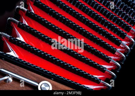 Red and black accordion bellows Stock Photo - Alamy