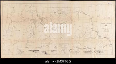 Map of the Nez Perce Indian campaign Stock Photo - Alamy