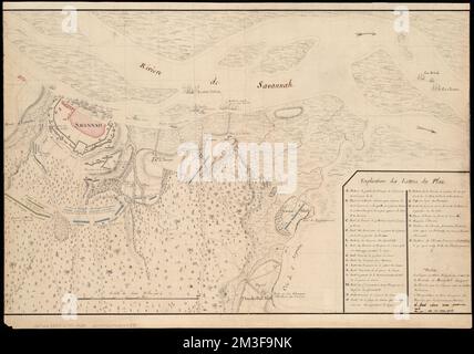 Siege of Savannah map Stock Photo - Alamy