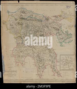 Map of the Peloponnese during the Peloponnesian War. Relief shown by hachures. Inset: Sparta ...