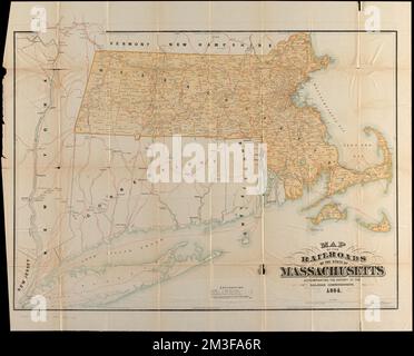 Map of the railroads of the state of Massachusetts : accompanying the ...