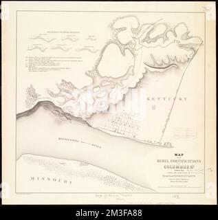 Map of the fortifications of Columbus, Ky Stock Photo - Alamy