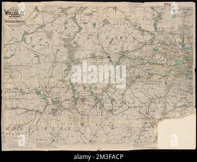 Map of Wellesley, Mass. ,. Wellesley Local Historical Map Collection ...