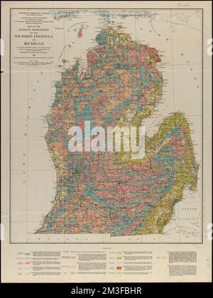 Map of the surface formations of the Southern Peninsula of Michigan ...
