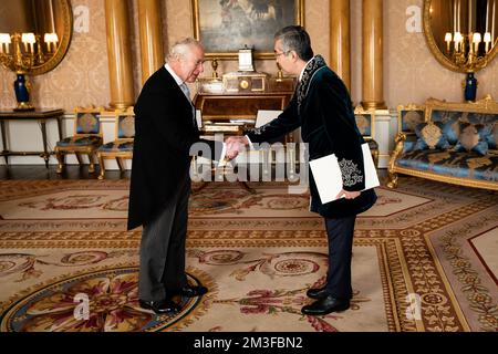 King Charles III receives His Excellency Mr. Inigo Lambertini and ...