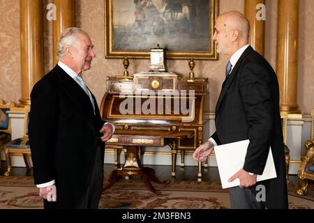 Inigo Lambertini, Italian Ambassador to the UK gives a speech during a ...