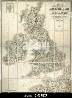 Map of the superficial geology of the British Isles with the physical ...