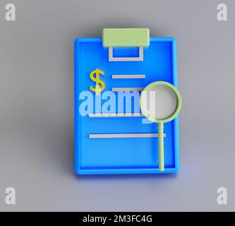 Contract paper board, 3d rendering. Computer digital drawing Stock ...