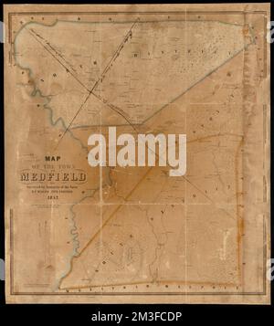 Map of the town of Medfield Stock Photo - Alamy