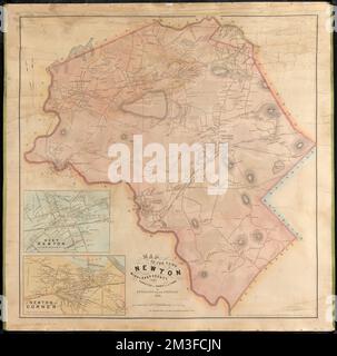Map of the town of Newton , Newton Mass., Maps Norman B. Leventhal Map ...