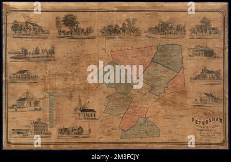 Map of the town of Petersham, Worcester County, Massachusetts Stock ...