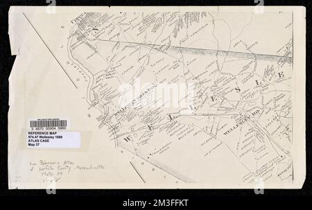 Map of Norfolk County, Massachusetts ,. Wellesley Local Historical Map ...
