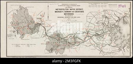 Maps, Wachusett Reservoir Watershed, Mass., 1910 , waterworks ...