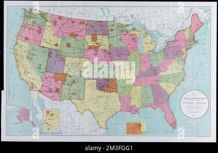 Map showing Indian reservations within the limits of the United States ...