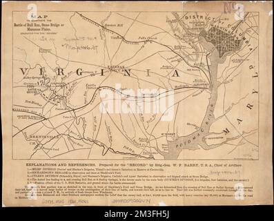 First Manassas map Stock Photo - Alamy