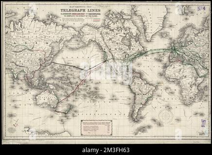 Map showing the telegraph lines in operation, under contract, and ...