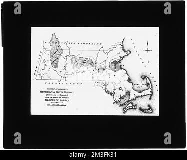 Maps, map of present and proposed works, Nashua, Sudbury and Cochituate ...