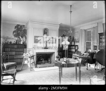 Marblehead, 185 Washington Street, interior detail, mantel, first floor ...