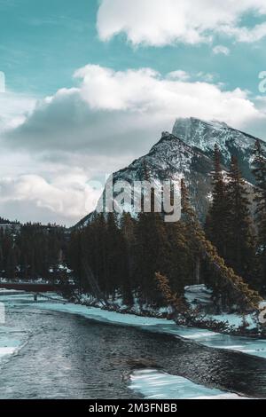 Banff Pedestrian Bridge Stock Photo - Alamy