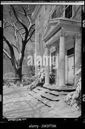 Marblehead, Lee Mansion, snow , Architecture, Dwellings, Stone walls ...
