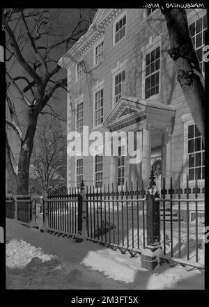 Marblehead, Lee Mansion, snow , Architecture, Dwellings, Stone walls ...