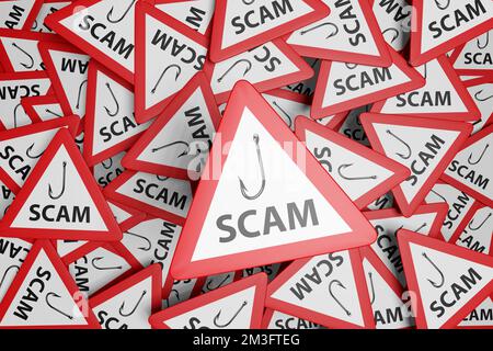 Text sign showing Scam Alert. Internet Concept warning someone about ...