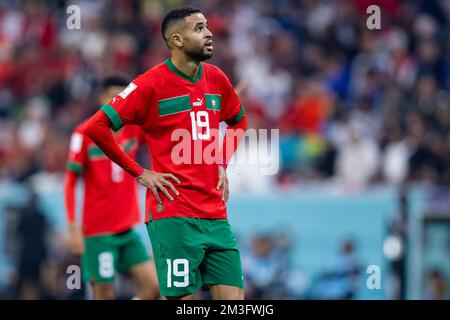 Morocco's Youssef En-Nesyri reacts during the Africa Cup of Nations ...
