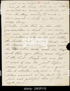 Margaret Fuller autograph letter to William Henry Channing, Paradise ...