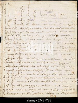 Margaret Fuller autograph letter signed to W.H. Channing, Jamaica Plain ...