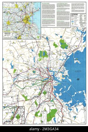 Massachusetts Bay Transportation Authority system route map , Local ...