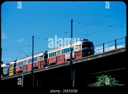MBTA Green Line train, Cambridge , Elevated railroads, Subways. Edmund ...