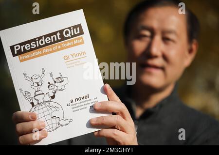 Chinese writer Qi Yimin poses for a photo in Beijing, China, on ...