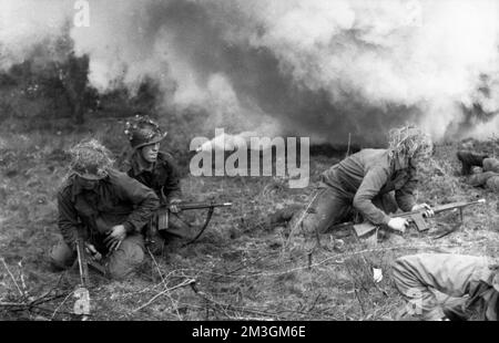 The basic training of conscripts in 1965 in a barracks in Dortmund and ...