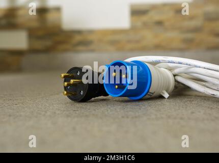 Electric plug with wires for connecting the generator. Special ...