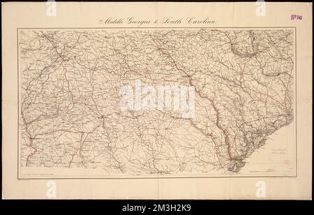 [Middle Georgia and South Carolina] , Georgia, Maps, South Carolina ...